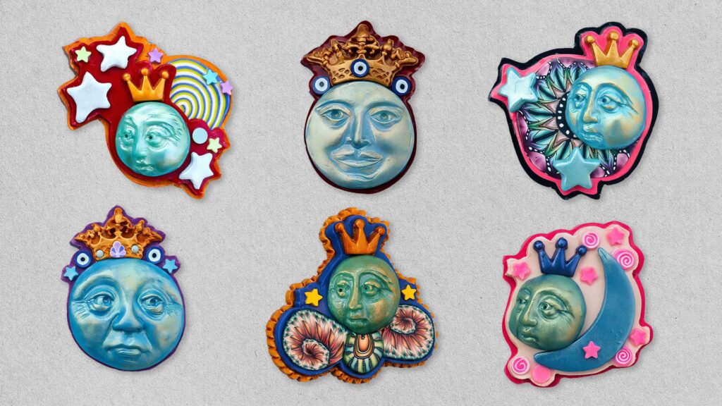 Blue Moon Rising: Handcrafted Polymer Clay Pins and Magnets by New ...